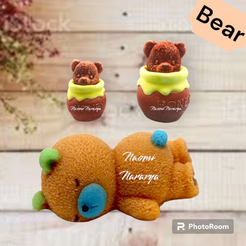 Jual Naomi Cetakan silikon Puding fondant coklat sleeping bear | Shopee Indonesia