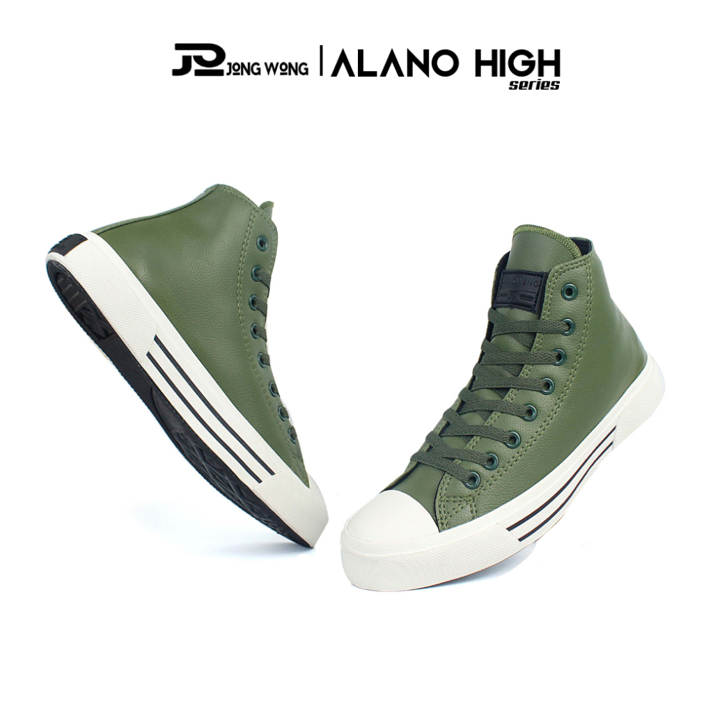 Jual Jong Wong Official - Original Alano Green Olive High | Sepatu ...