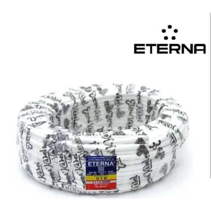 Jual Kabel Eterna NYM 3x2,5 Roll 100 Meter Kabel Listrik Putih 3 Tembaga Kawat Tunggal Engkel 2 ...