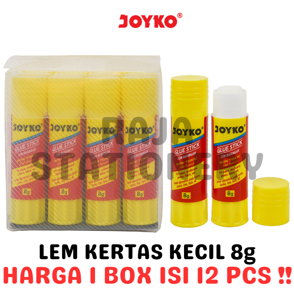 Jual JOYKO GLUE STICK 8g LEM BATANG STIK KERTAS JOYKO GS-09 JOYART GS-108 KECIL PRAKARYA ANAK ...