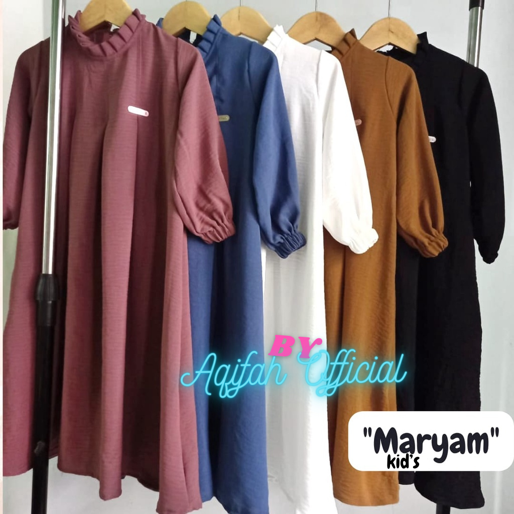 Jual COD TERBARU Gamis Anak Perempuan Model Maryam Cringkle Airflow ...