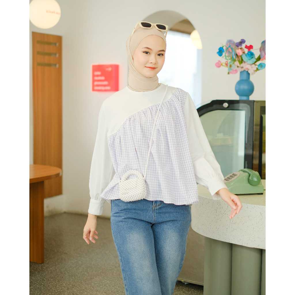 Jual Mayoutfit Kanava Blouse | Atasan Baby Terry Polos Mix Katun ...
