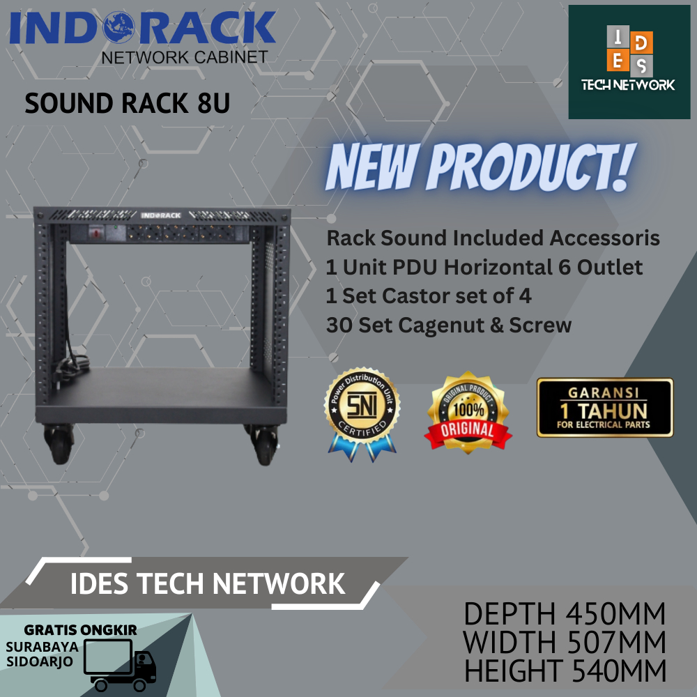 Jual INDORACK SOUND RACK DEPTH 450MM - RACK SOUND SYSTEM RACK SERVER ...