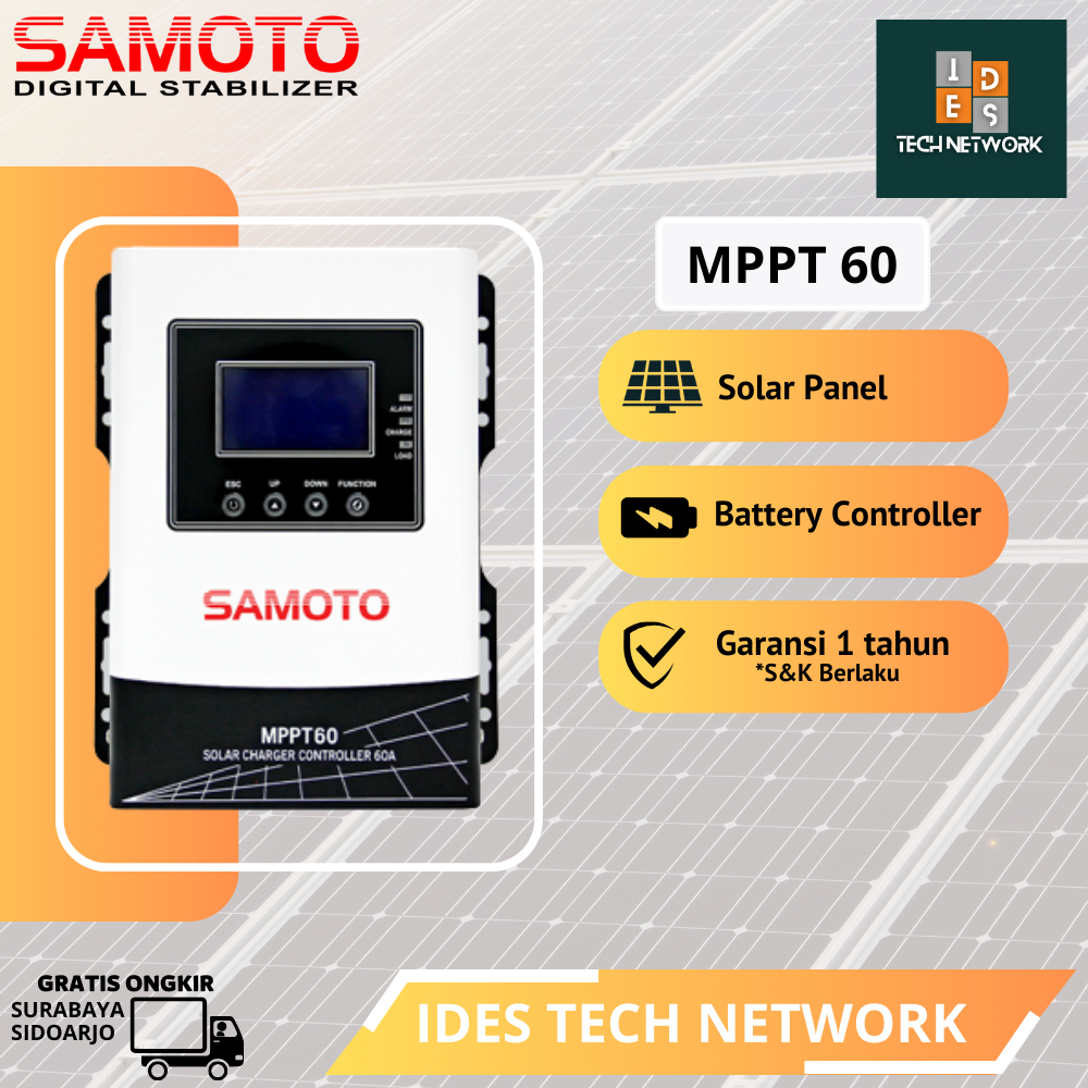 Jual SOLAR CHARGER CONTROLLER MPPT 60A/SAMOTO/ TENAGA SURYA/ SOLAR ...