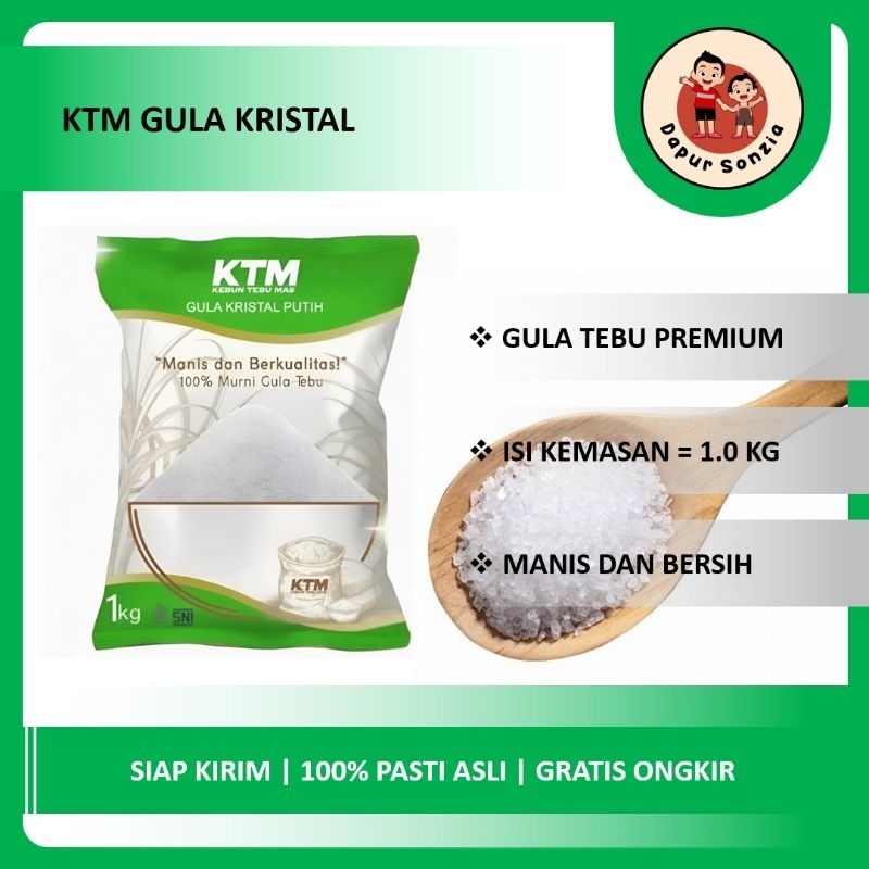 Jual 1 Kg Gula Pasir KTM | Kebun Tebu Mas | Shopee Indonesia