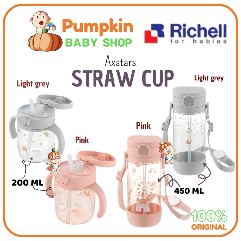 Jual Richell Axstars Straw Cup 200ml and 450ml | Shopee Indonesia