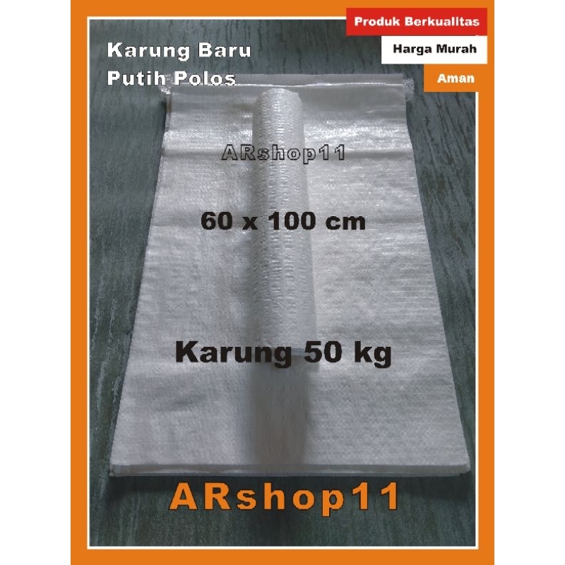 Jual Karung Baru 50-100 kg Putih Polos ( isi 10 Lembar ) | Shopee Indonesia