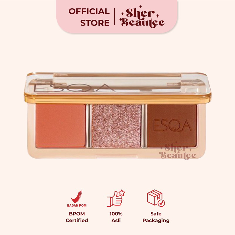 Jual ESQA Glaze Eyeshadow Trio | Shopee Indonesia