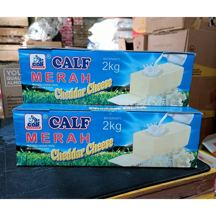 Jual KEJU CHEDDAR CALF MERAH 2KG | Shopee Indonesia
