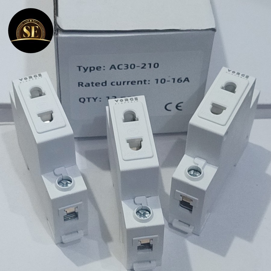 Jual Panel Stop Kontak Din Rail / Dinrail AC 220V up to 250V 16A 2Pin ...