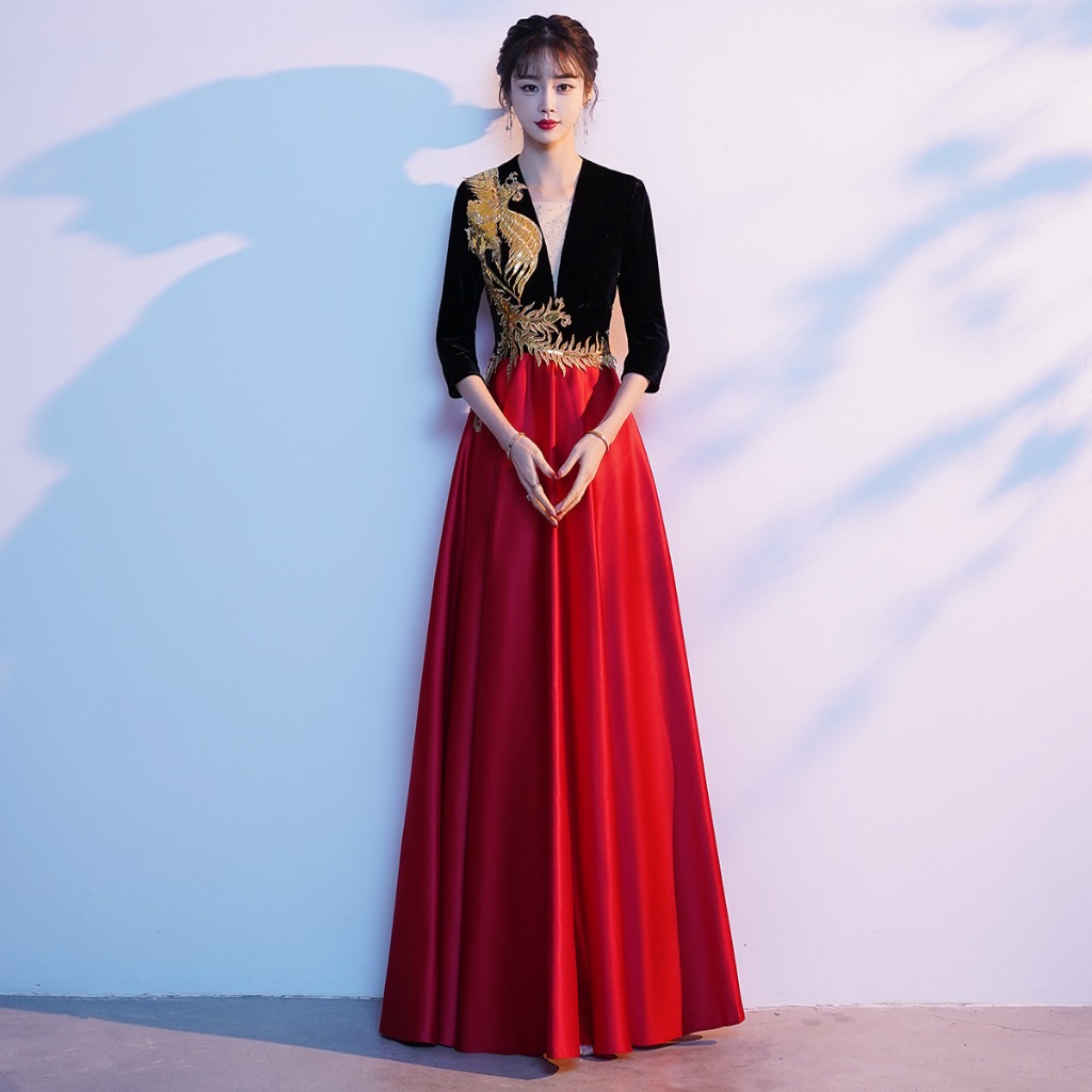 Jual Phoenix Velvet Gala Gown | CAA0001 | Shopee Indonesia