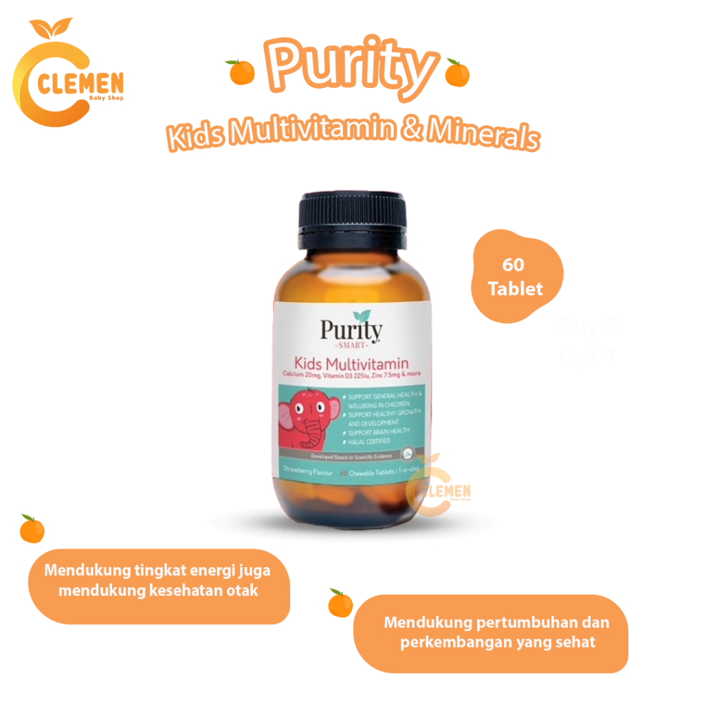 Jual Purity Kids Multivitamin & Minerals 60 Tablet | Shopee Indonesia