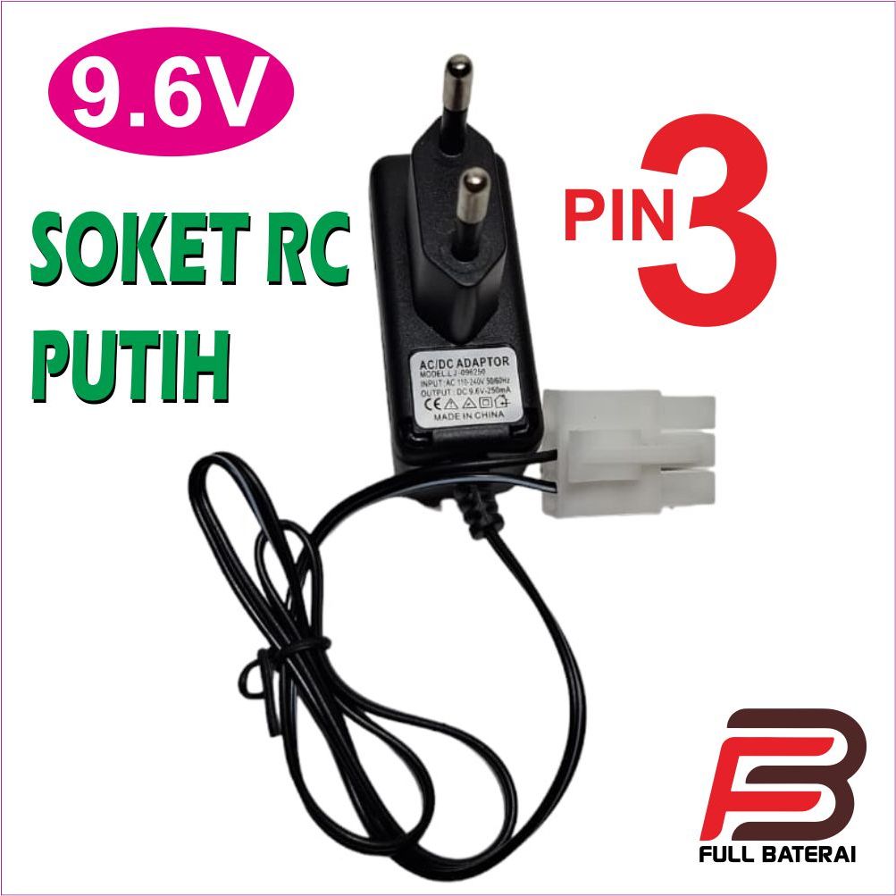 Jual Adaptor Charger Mainan Anak RC 3.7v sampai 9.6v - 250mA Soket RC ...