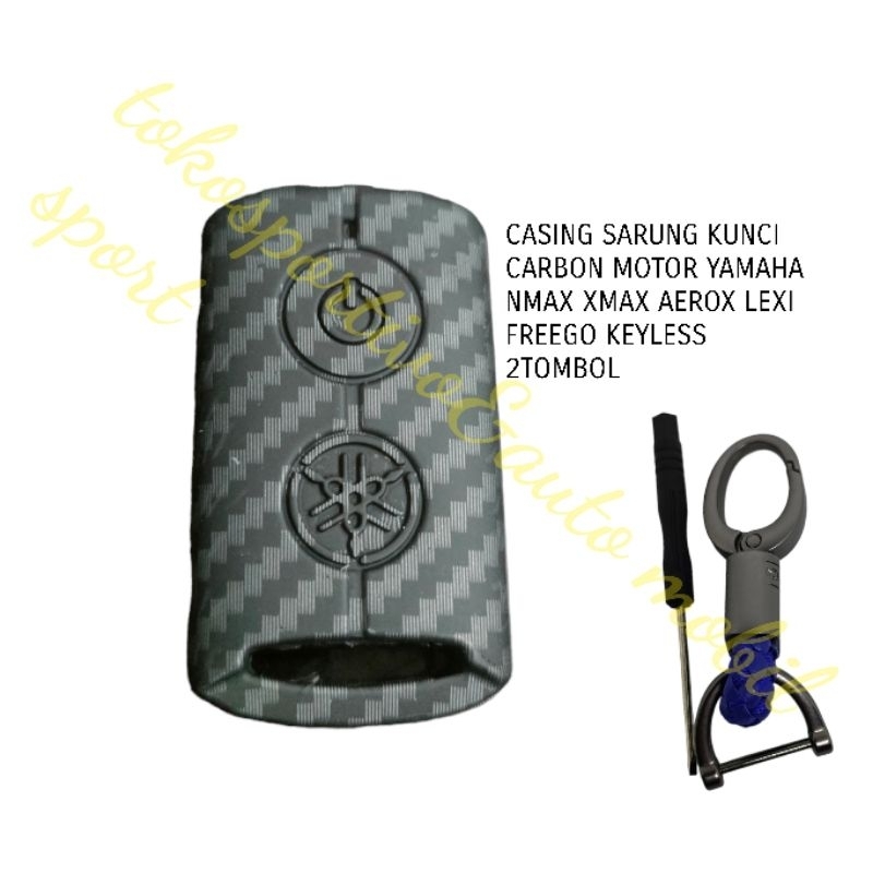 Jual SARUNG CASING KUNCI CARBON YAMAHA NMAX XMAX AEROX LEXI FREEGO ...