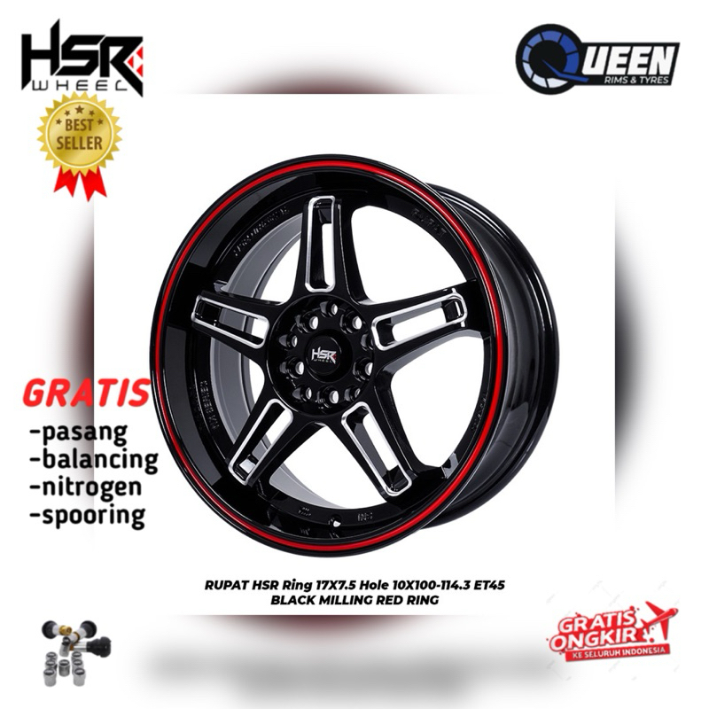 Jual VELG RACING R17 HSR RUPAT untuk mobil innova, reborn, zenix, xpander, terios, rush, accord ...