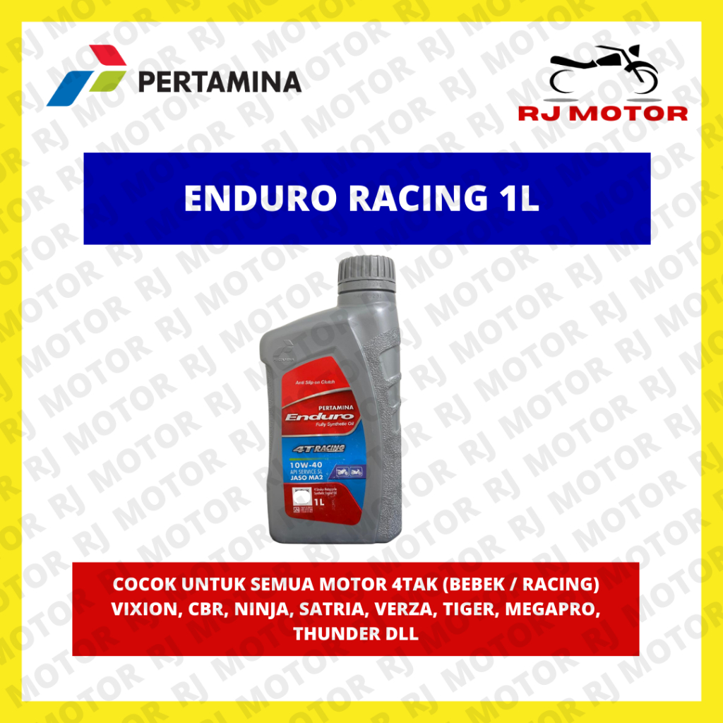 Jual ENDURO 4T RACING 10W 40 1 LITER OLI MOTOR PERTAMINA ASLI | Shopee ...