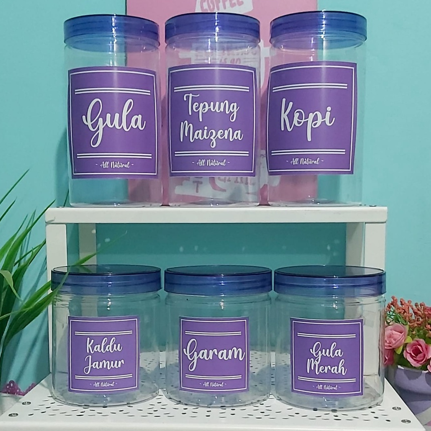 Jual Toples Bumbu warna ungu Free Label Stiker / Toples Teh Gula Kopi ...