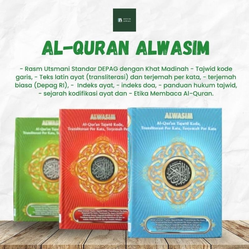 Jual Al-Quran Al-Wasim Ukuran Besar A4 Lengkap dengan Tajwid Kode, Transliterasi Per Kata ...