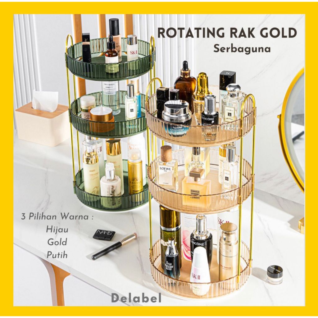 Jual Rak Bumbu Serbaguna / Rak susun Makeup / Rak Dapur Putar ...