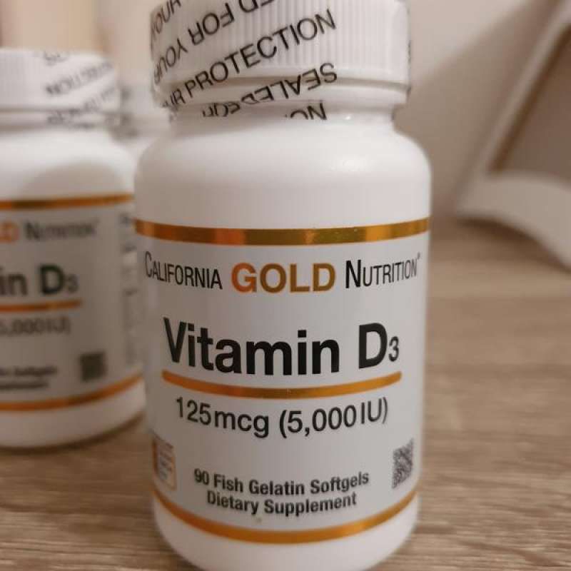 Jual Vitamin D3 5000IU California Gold Nutrition 90 fish gelatin ...