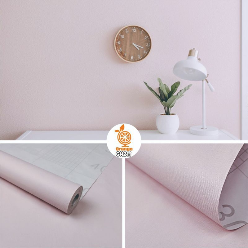 Jual Wallpaper Dinding Pink Polos Wallpaper Dinding Ruang Tamu Polos ...