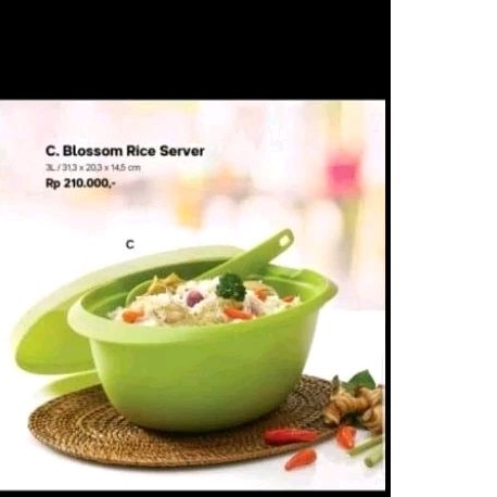 Jual Blossom Rice Server with Spoon NEW ORI Tupperware100%) | Shopee ...