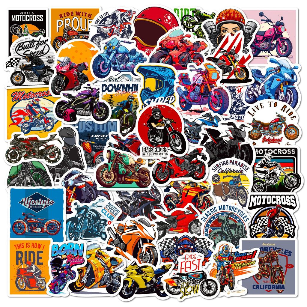 Jual 50pcs Die Cut Sticker Anak Club Motor Sport DIY Laptop Handphone ...
