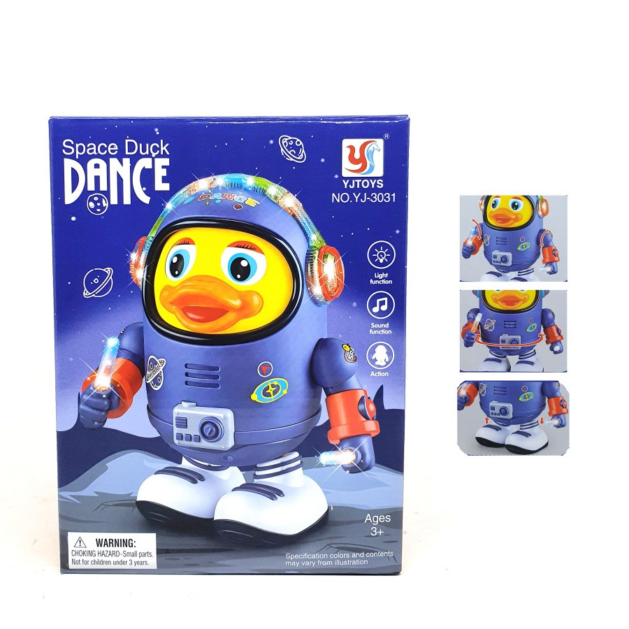 Jual Mainan Robot Dancing Bebek Space Duck Dancing Musik Lampu | Shopee ...