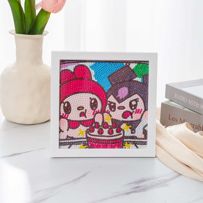 Jual Cinnamoroll DIY Diamond Painting Kit Frame Sanrio Full Set Sticker ...