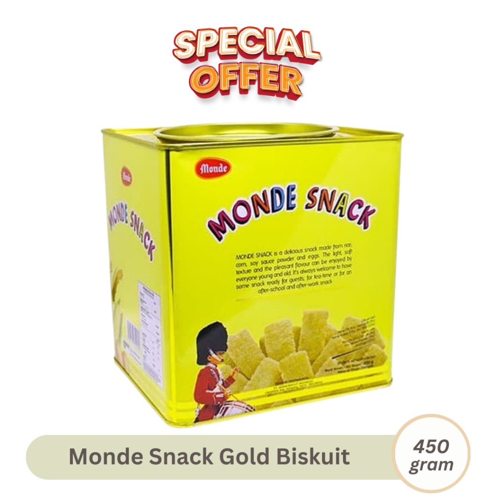 Jual Monde Snack Gold 450gr Kaleng Kotak Biskuit Kue Kering Camilan ...