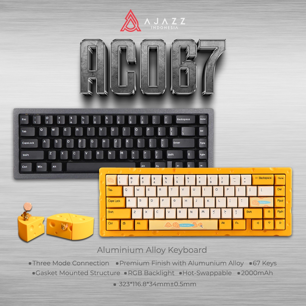 Jual Ajazz AC067 65% Mechanical Keyboard RGB Hotswappable | Shopee ...