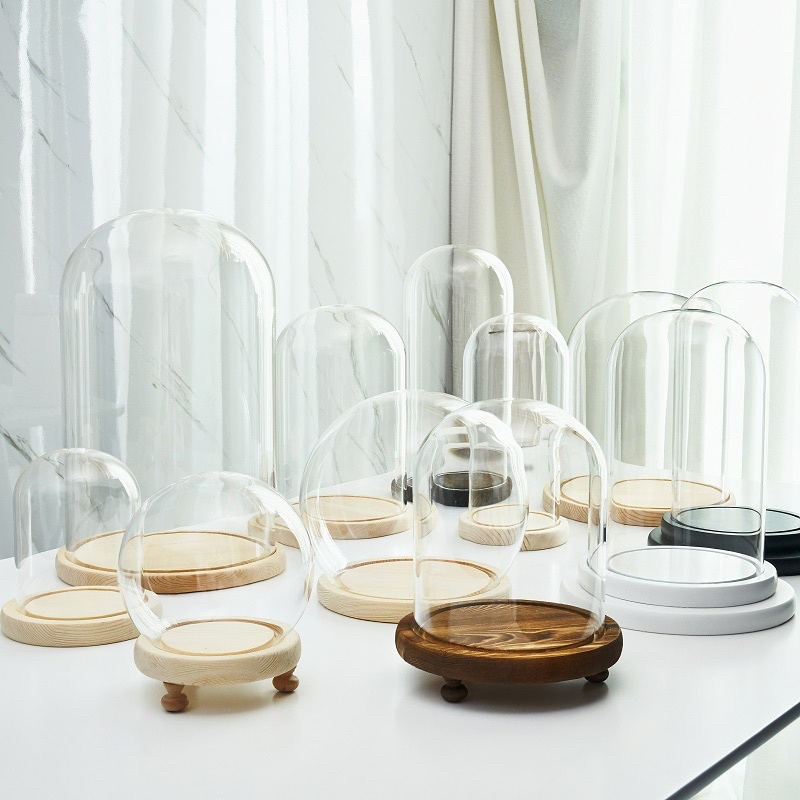 Jual Flower Glass Dome Classic / Kubah Kaca Bunga / Kubah Display Kaca ...