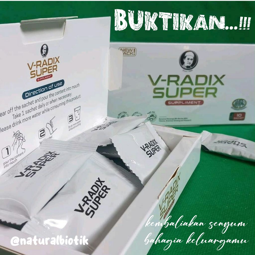 Jual V RADIX SUPER HERBAL ORIGINAL HPA (2 SACHET) | Shopee Indonesia