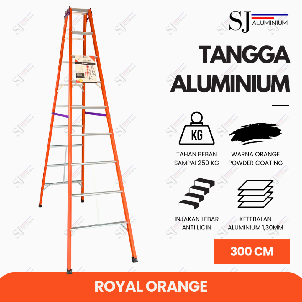 Jual ROYAL - Tangga Lipat Aluminium / Jumbo Ladder Multifungsi Tahan ...