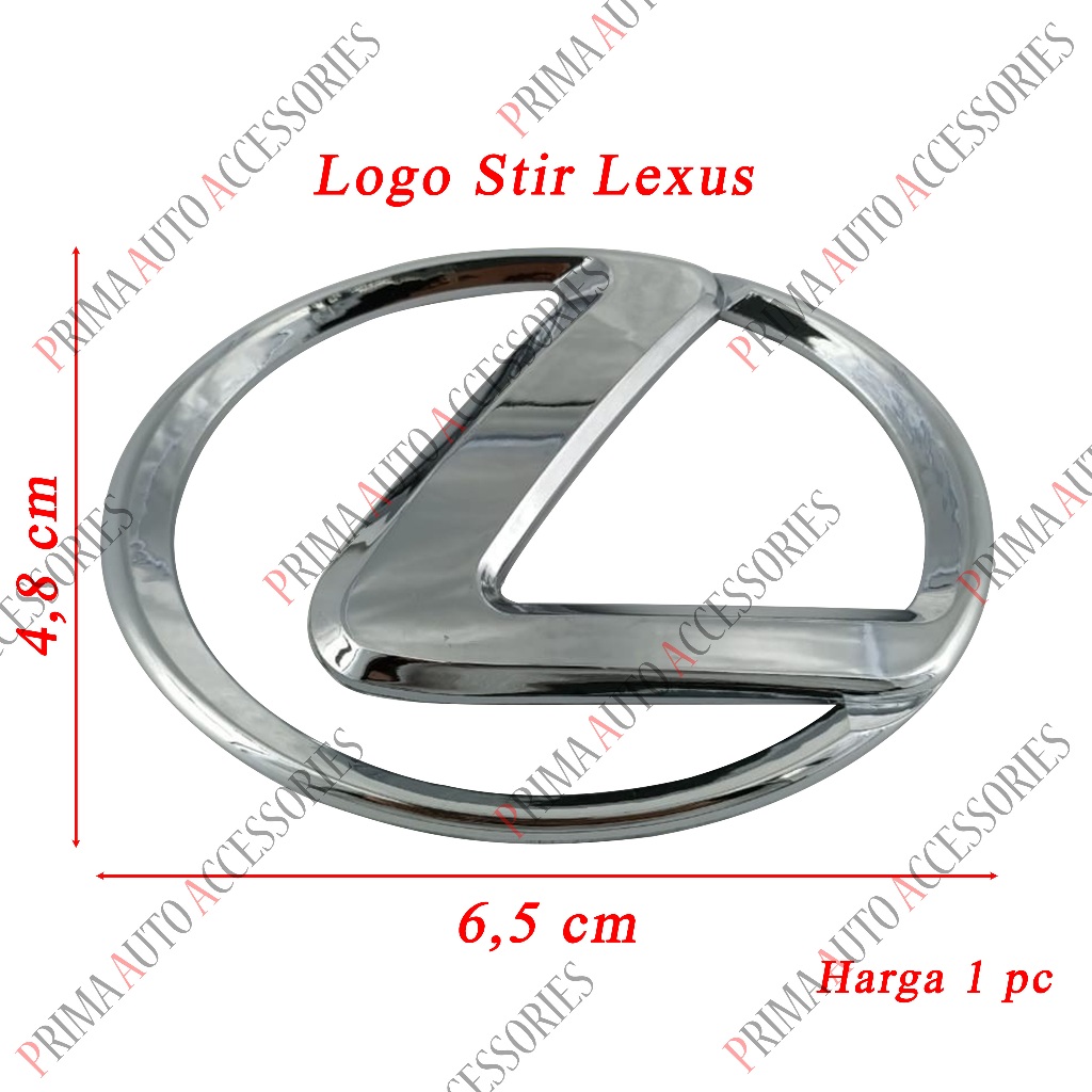 Jual Emblem Mobil Logo Stir Lexus Chrome Steer Car 65mm x 48mm | Shopee ...