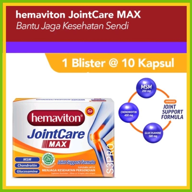 Jual Hemaviton Joint Care Max 1 strip Glucosamine Chondroitin MSM ...