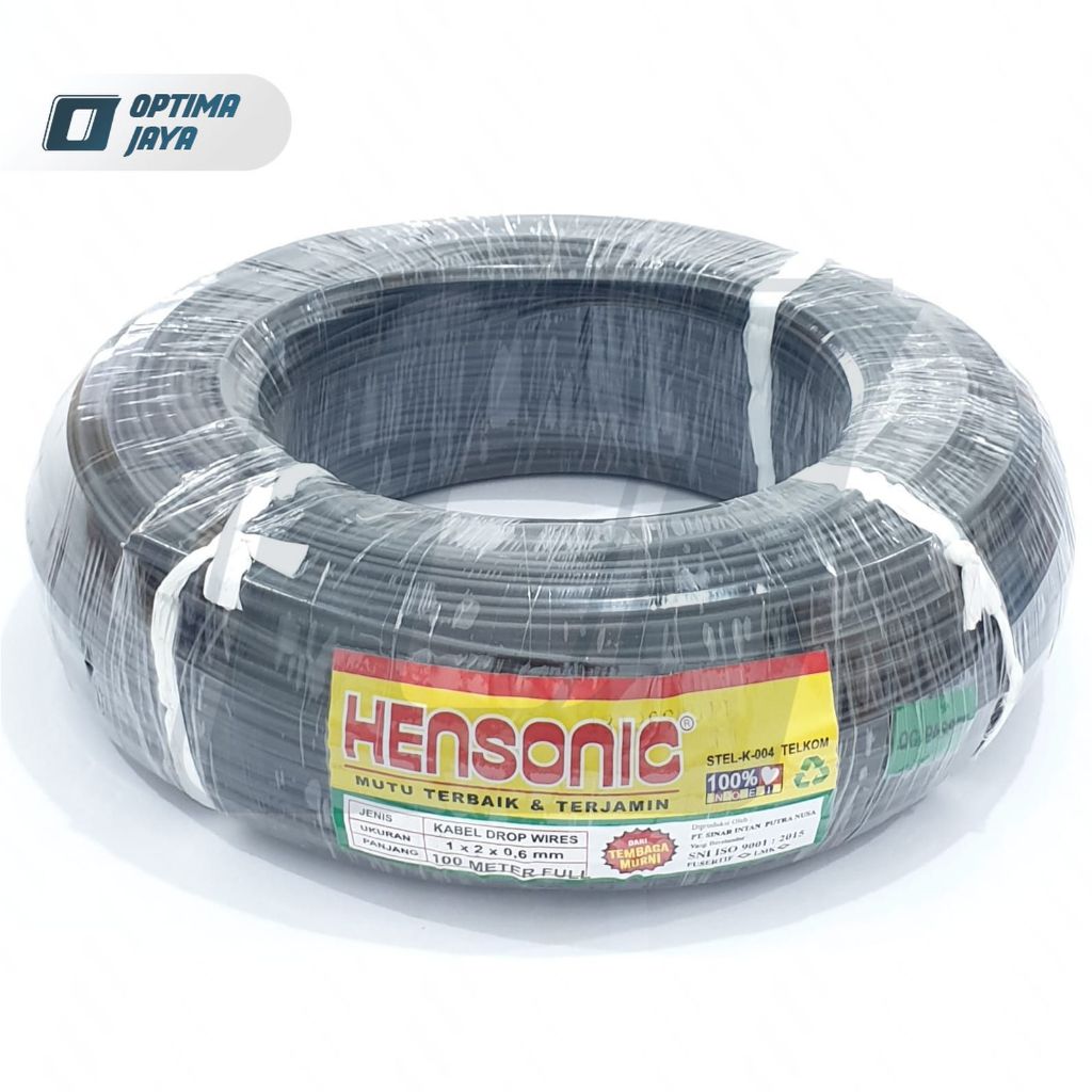 Jual Kabel Telepon 100 Meter Drop Wire 1x2x0,6mm Hensonic | Shopee ...