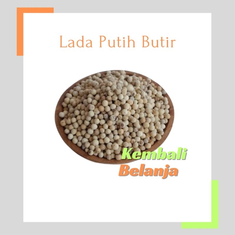 Jual Lada Putih Butir 50 Gram-100 Gram/ Merica Putih Butir | Shopee ...
