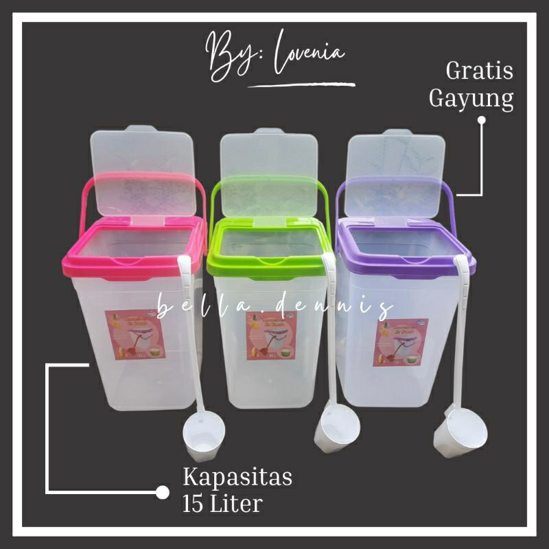 Jual Toples Es Buah + Gayung 15 Liter - Lovenia - Green Leaf / Tempat ...