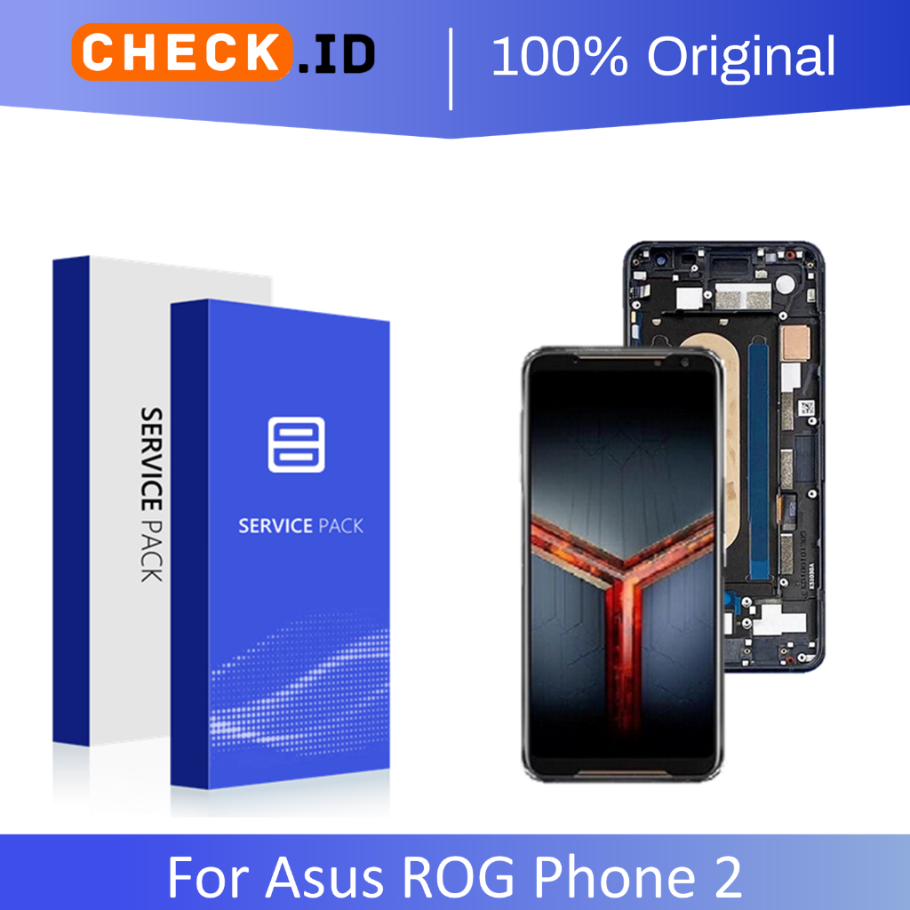 Jual [ CHECK.ID ] LCD + FRAME ASUS ROG PHONE 2 ZS660KL ORIGINAL AMOLED ...