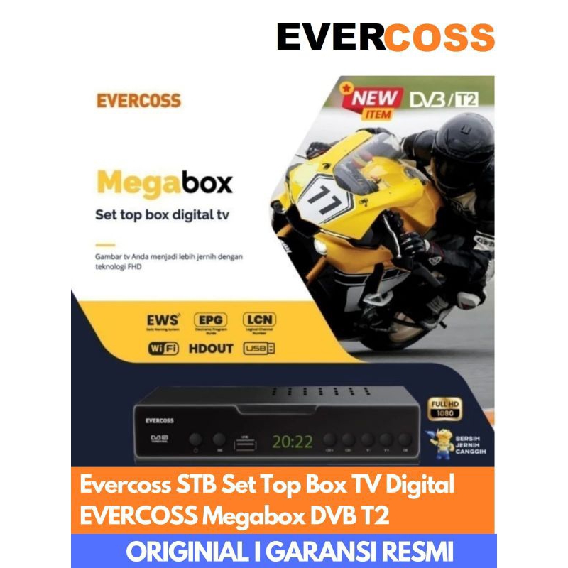 Jual Evercoss STB set top box TV Digital Megabox DVB T2 | Shopee Indonesia