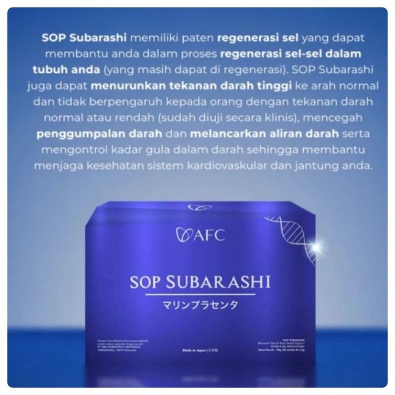 Jual SOP SUBARASHI DAN UTSUKUSHI ORIGINAL AFC | Shopee Indonesia