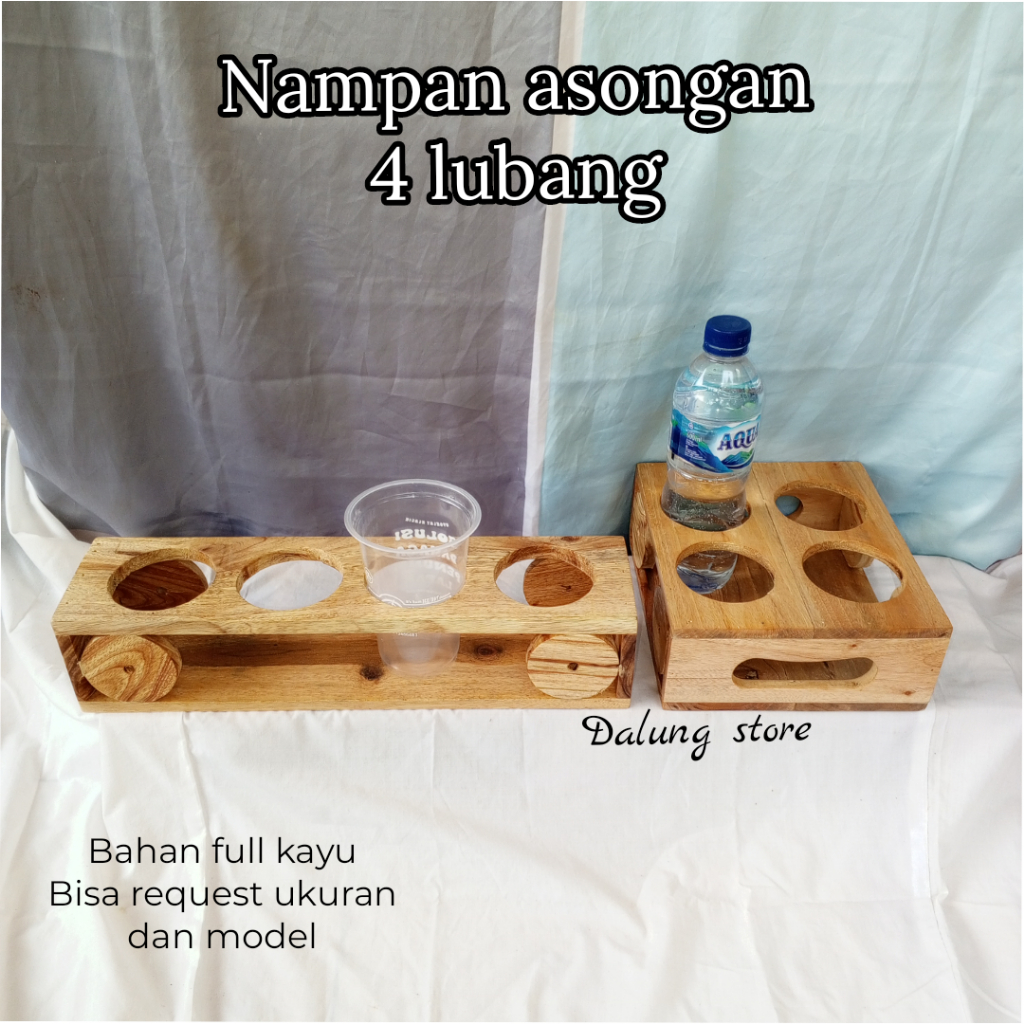 Jual nampan asongan 4 lubang tempat minuman botol dan gelas cup ...