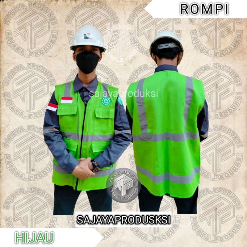 Jual rompi proyek | rompi safety hijau | rompi lapangan | rompik3 ...
