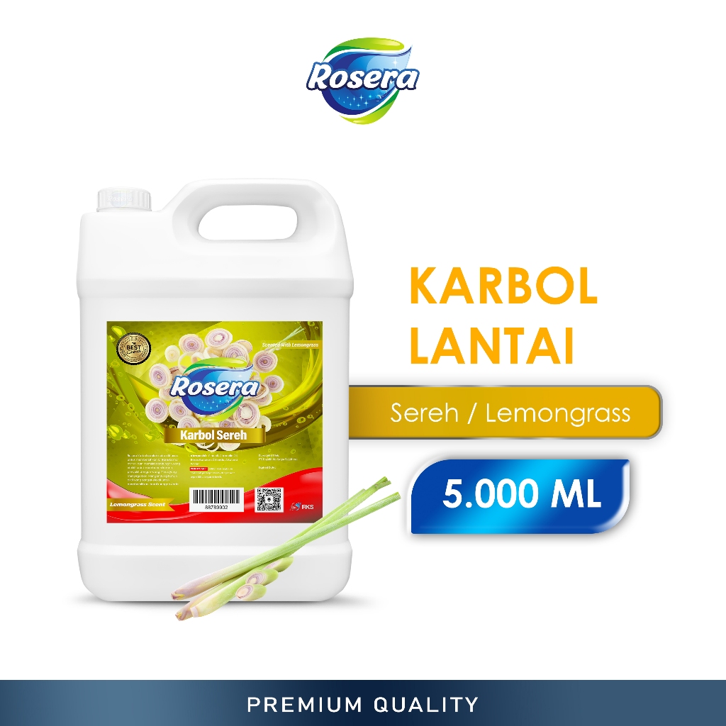 Jual ROSERA KARBOL SEREH 5 LITER 5000 ML PEMBERSIH LANTAI KARBOL LANTAI ...
