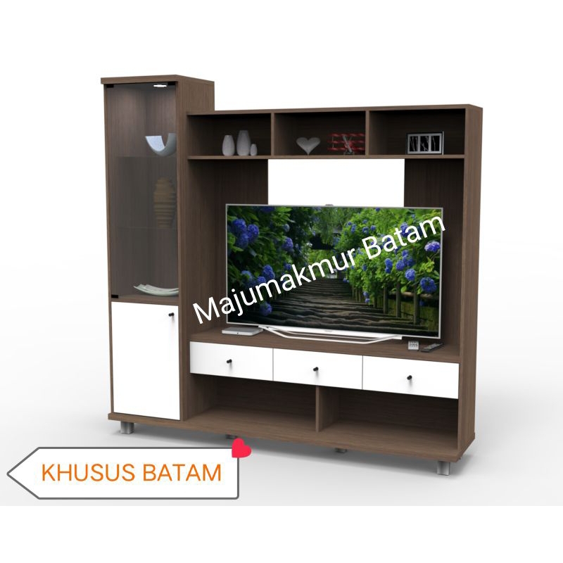 Jual BUFFET TV / RAK TV / LEMARI TV 6081 UKURAN 1800X400X1800MM ...