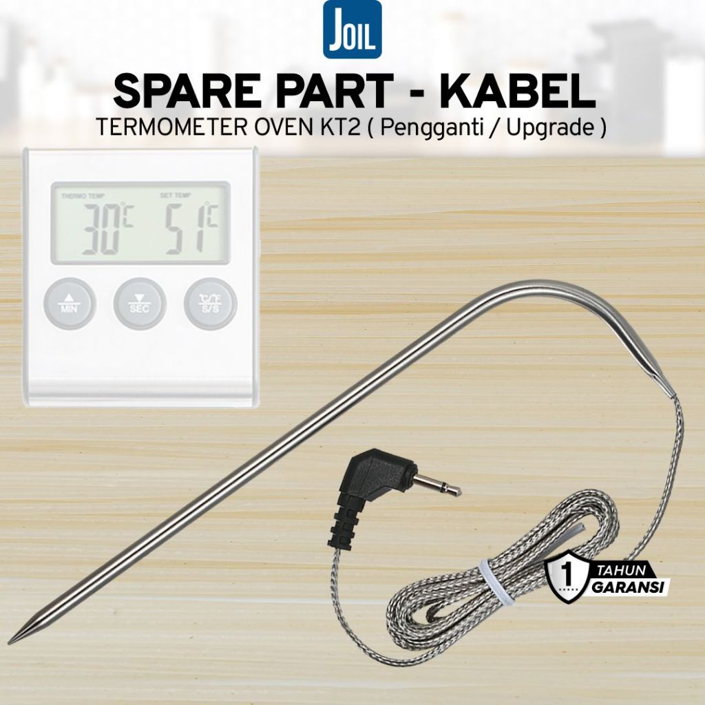 Jual Joil Spare Part Kabel Termometer KT2 1.2m Jarum Stainless Steel ...