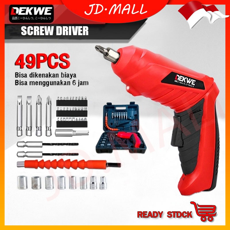 Jual DEKWE Bor Listrik kecil Obeng Elektrik Cordless Mini 8mm ...