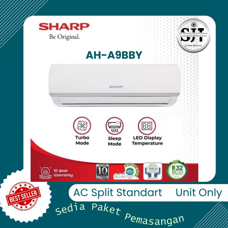 Jual AC Sharp Standart lokal Indonesia 1pk AH A9BBY AC Split Freon R32 ...