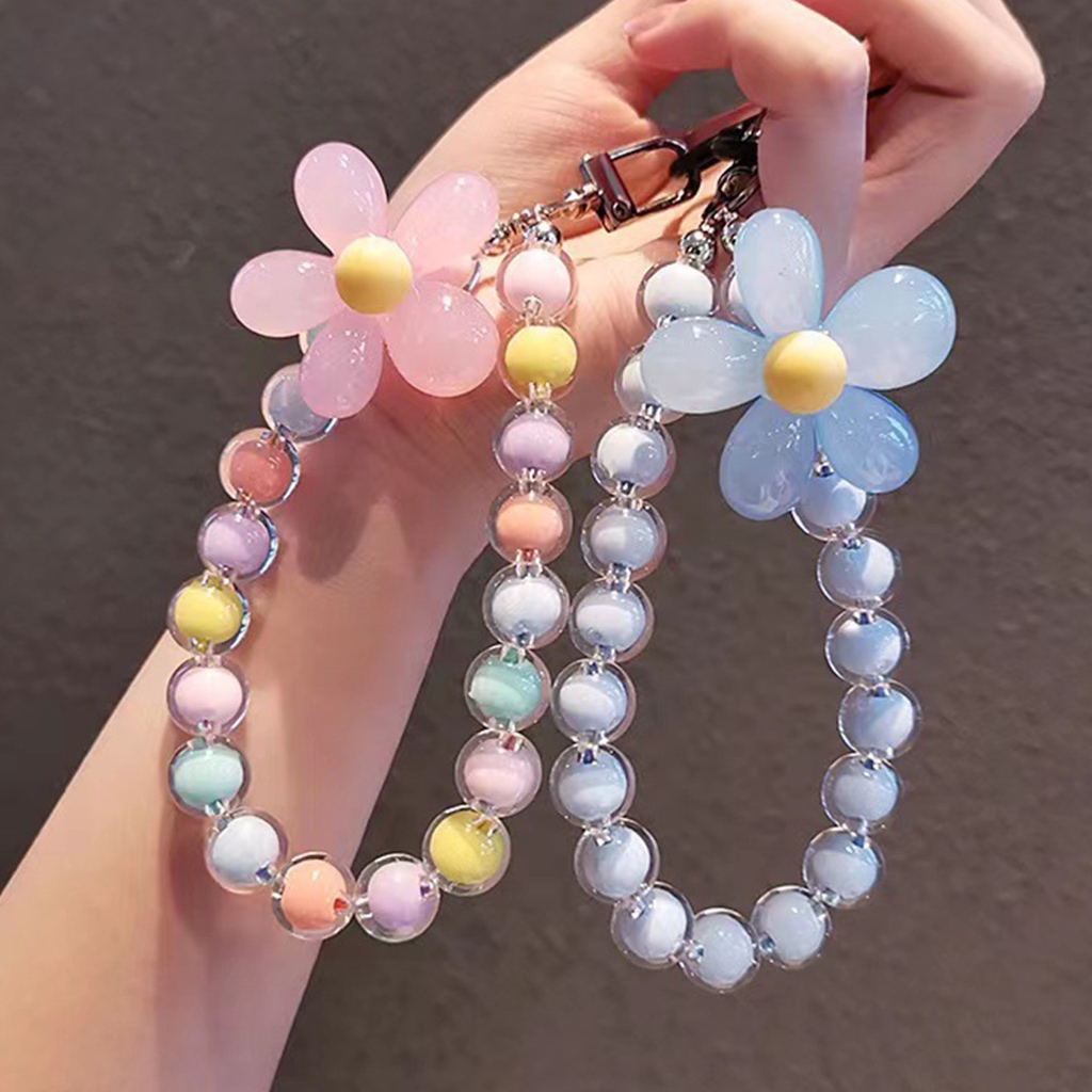 Jual TALI HP MANIK MOTIF BUNGA PEARL BEADS GANTUNGAN | Shopee Indonesia